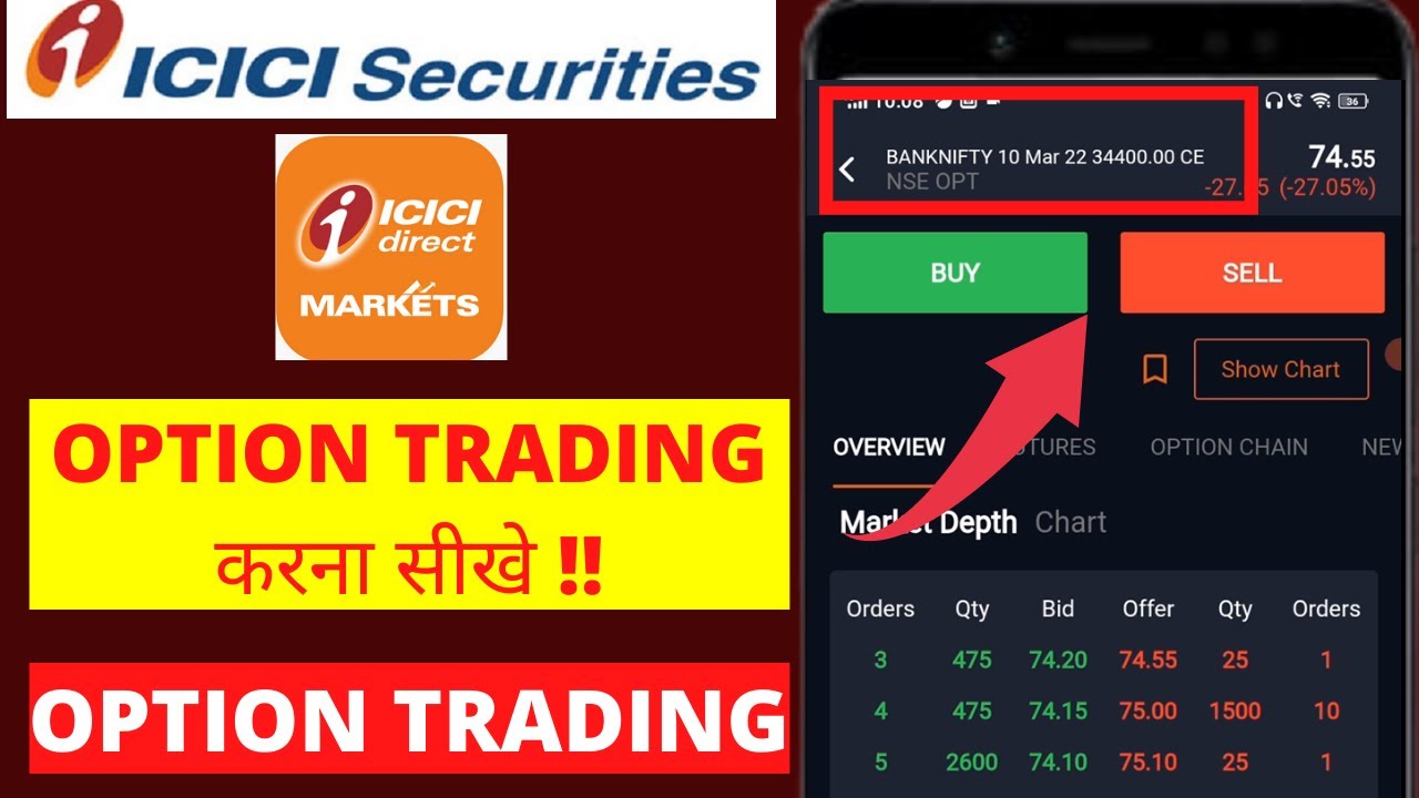 ICICI DIRECT MARKET APP से OPTION TRADING करना सीखे , और साथ में STOP ...