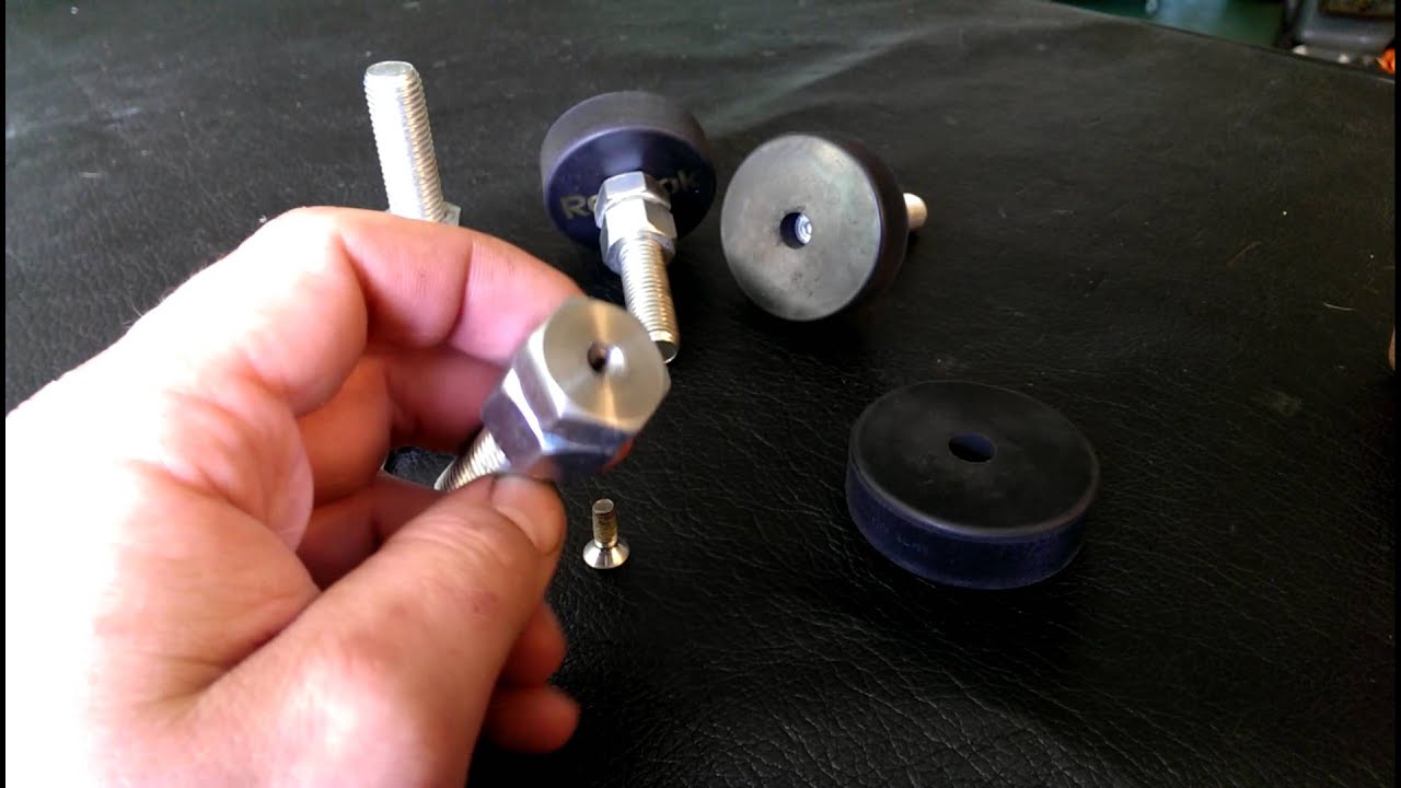 DIY machinery leveling feet - YouTube