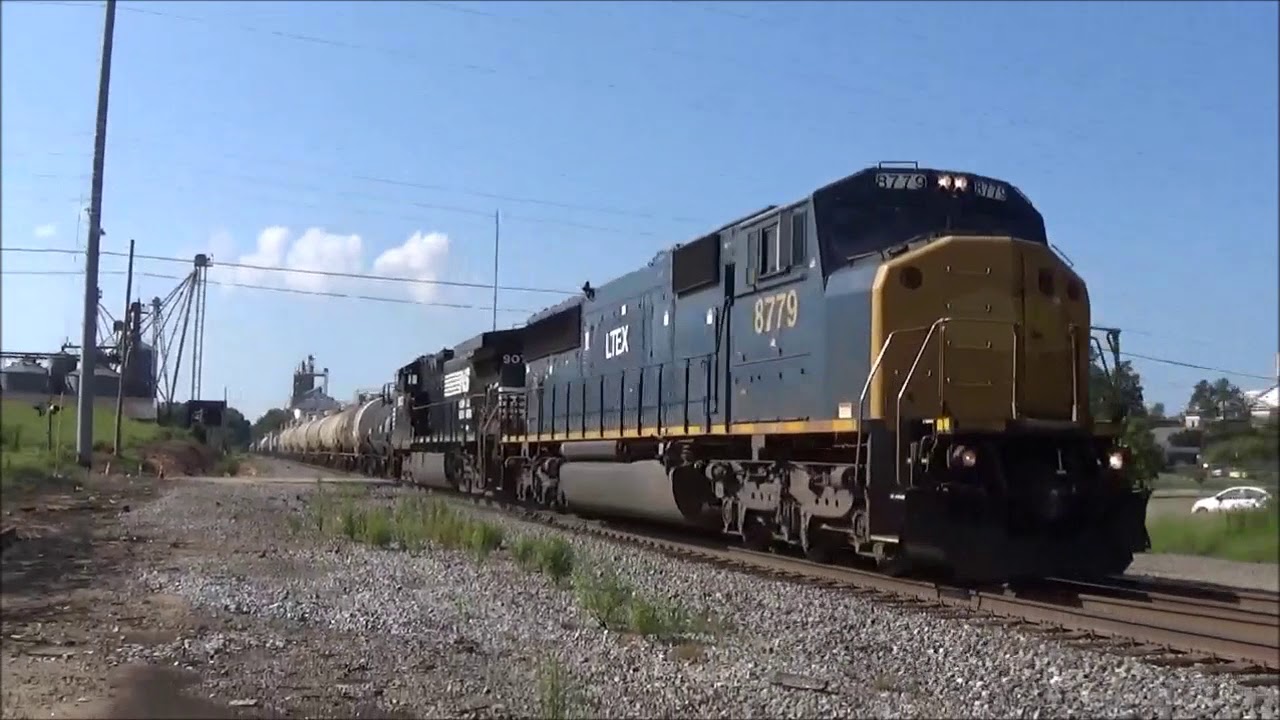 LTEX Ex-CSX SD60M Leading NS 192 in Waynesboro, GA 8/6/18 - YouTube
