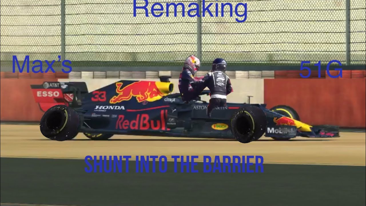 Recreating Max’s 51G crash into the barrier at the British GP in Real ...