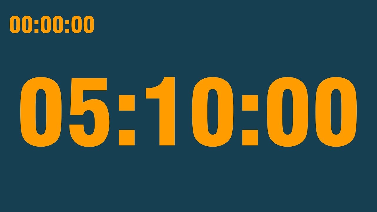 5 Hour 10 Minute Timer with End Alarm Time Elapsed And Progress Bar