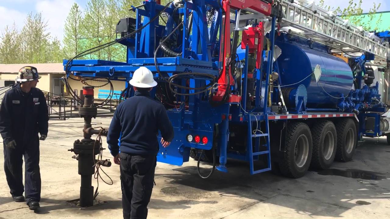Backing up our oil Flushby to the test Oilwell - YouTube