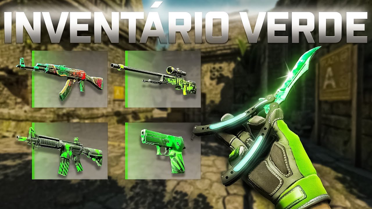 Montei um INVENTÁRIO VERDE de R$980 no CS2 (com faca e luva) - YouTube