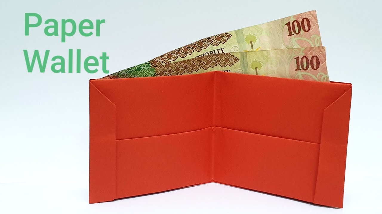 How to make paper wallet, origami paper purse, easy DIY - YouTube