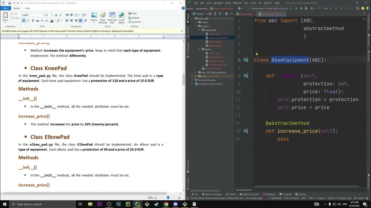 Python OOP Retake Exam - 15 August 2023 ( 3/3 ) - YouTube