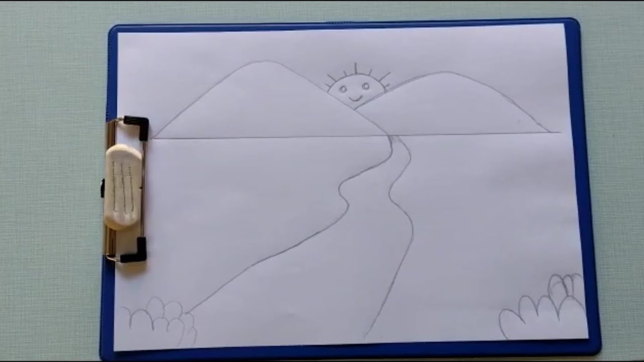 Easy drawing | Easy scene drawing | scenery drawing | Very easy ...
