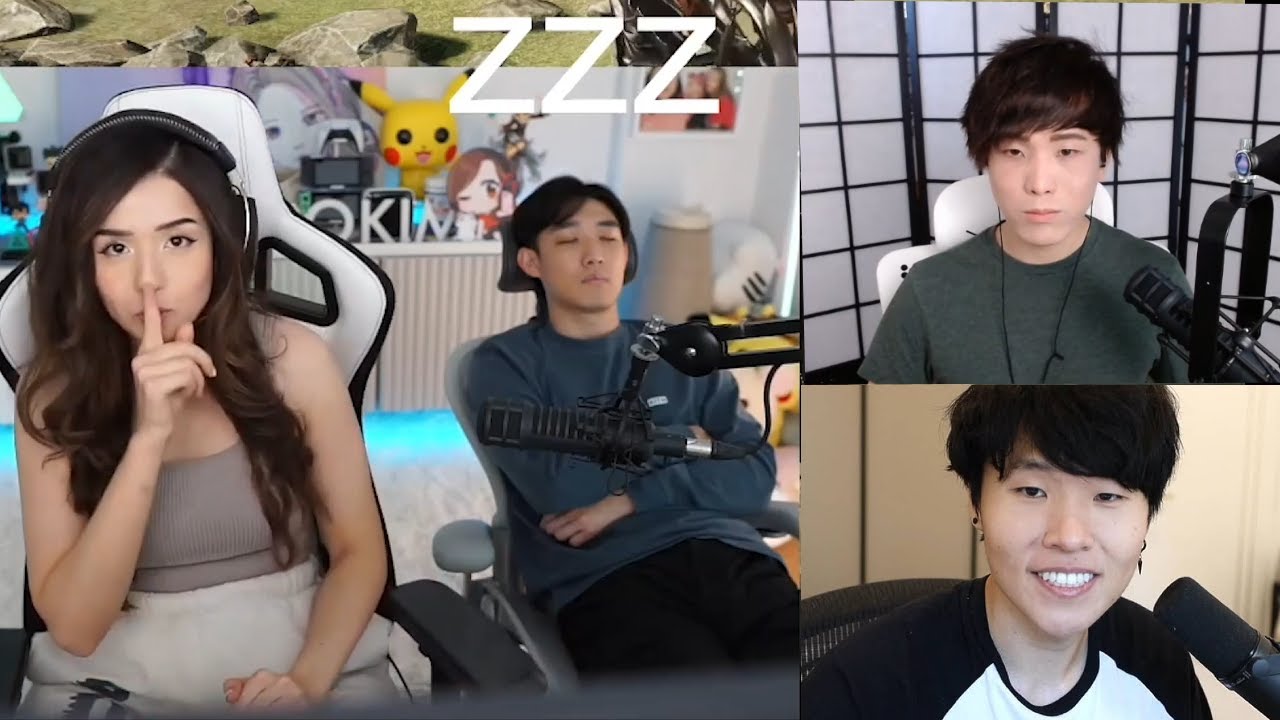 Kevin sleep on Pokimane's Stream | Yuno escape swat by the skin of his ...