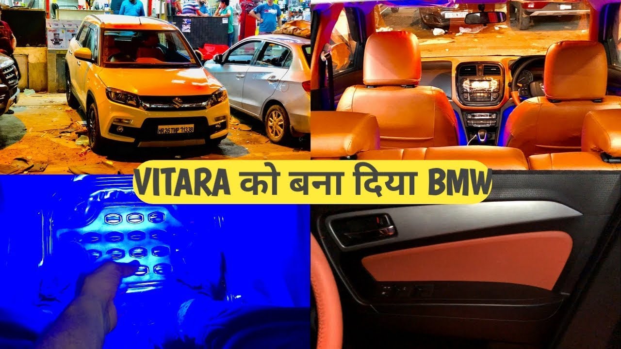 BREZZA MODIFIED : CONVERTED TO TOP VARIANT | BMW STYLE INTERIOR | BOOT ...