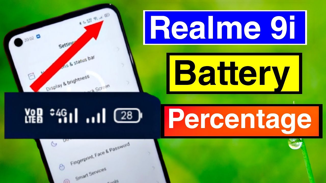 realme 9i battery percentage setting ! realme 9i me battery percentage ...