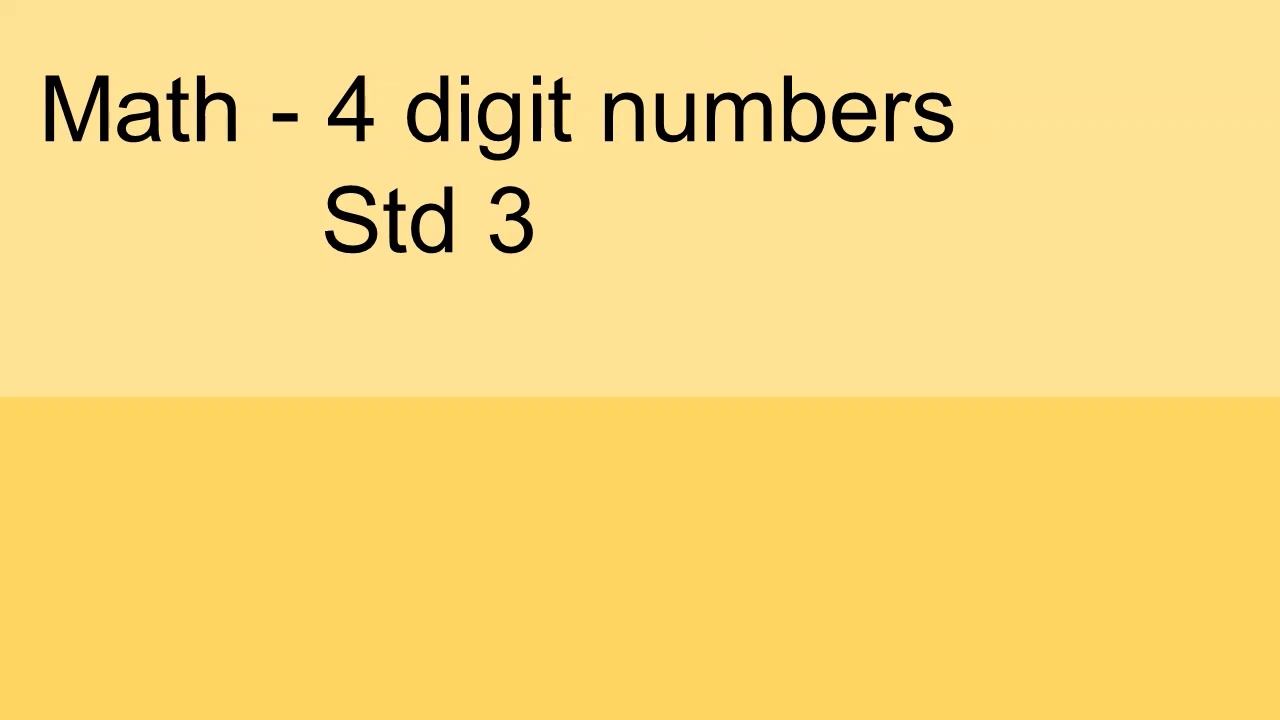 Math STD 3 - YouTube