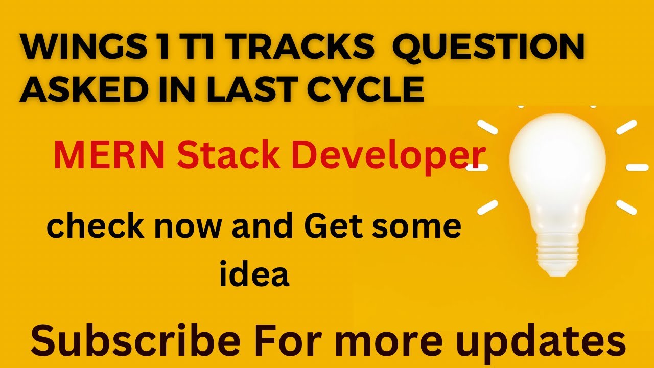 T1 track MERN Stack Wings 1 Analysis Tcs Last Cycle - YouTube