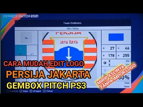 Cara mudah membuat logo persija jakarta di gembox pitch PES 2021 ps3 ...