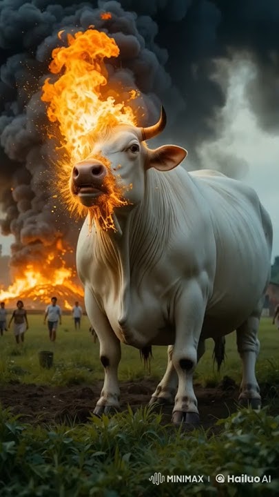 Pythan attack on cow and fire cow #cow #animals #python #fire #help # ...