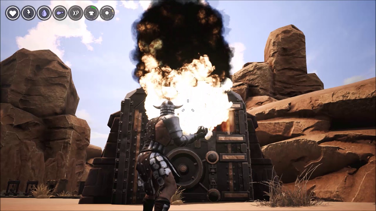 Conan Exiles- How To Bust In A Vault, Explosives or Grease Orbs? - YouTube