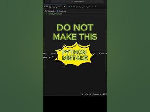 STriNGs ArE ImMUTaBLe?! #codingtips #python #coding - YouTube