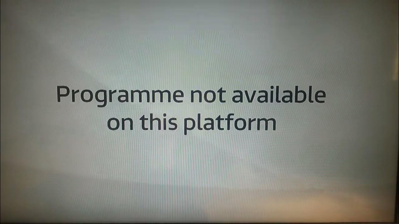 Itv - Programme not available on the platform - YouTube
