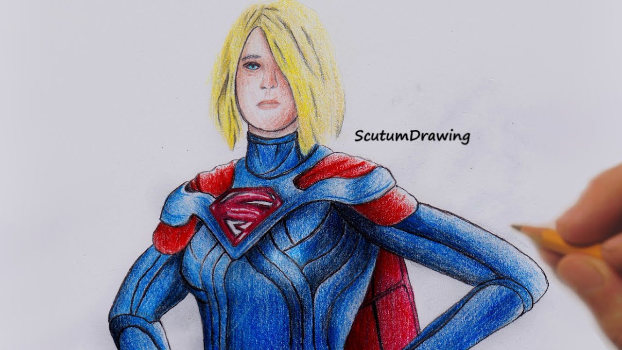 Supergirl - Speed Drawing - How To Draw - Injustice 2 - YouTube