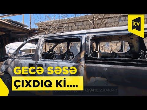 Novxanıda ev, qaraj və avtomobil yandı