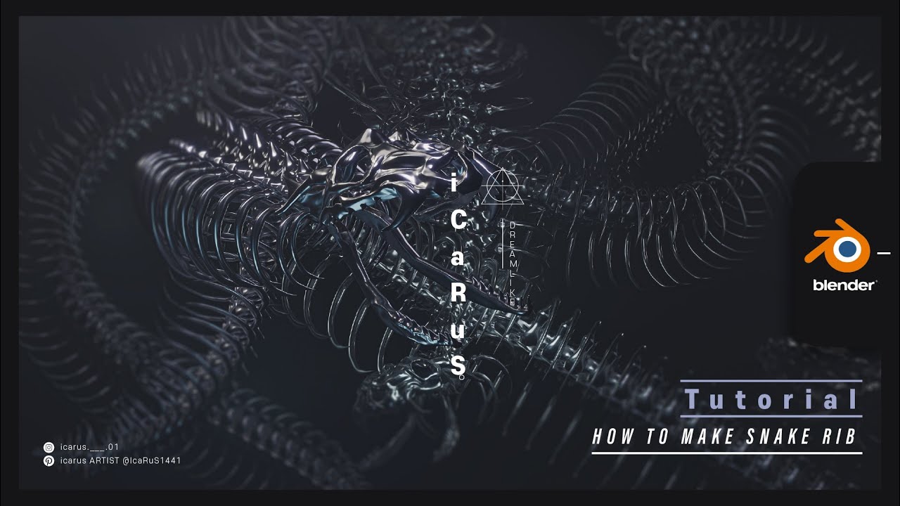 [Blender Tutorial] - 블랜더 스네이크 립 제작 방법 [ How to make Snake Rib in ...