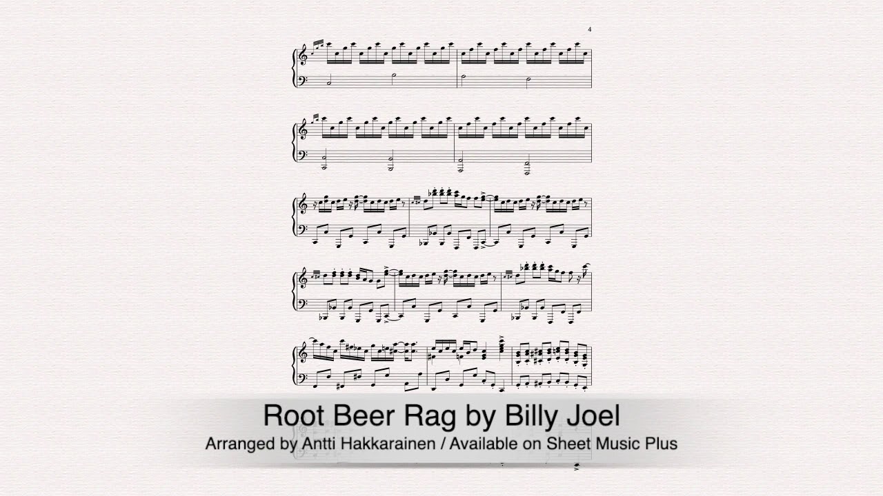 Root Beer Rag by Billy Joel - Piano - YouTube