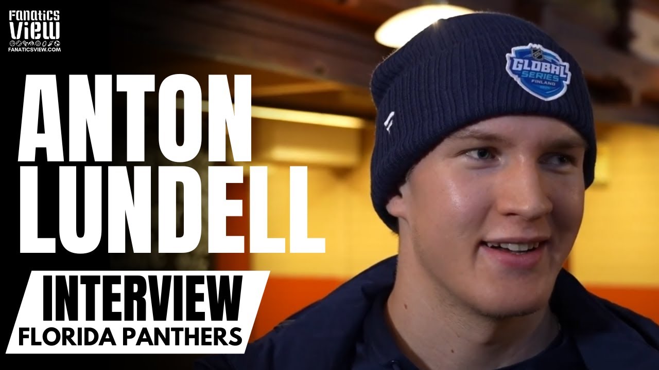 Anton Lundell Discusses Florida Panthers vs. Dallas Stars Finland ...