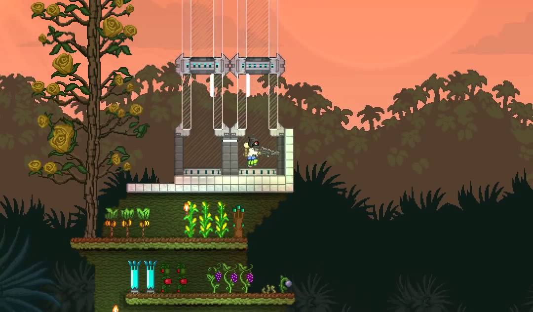 starbound genetic lab in da skies (frackin' flora mod) - YouTube