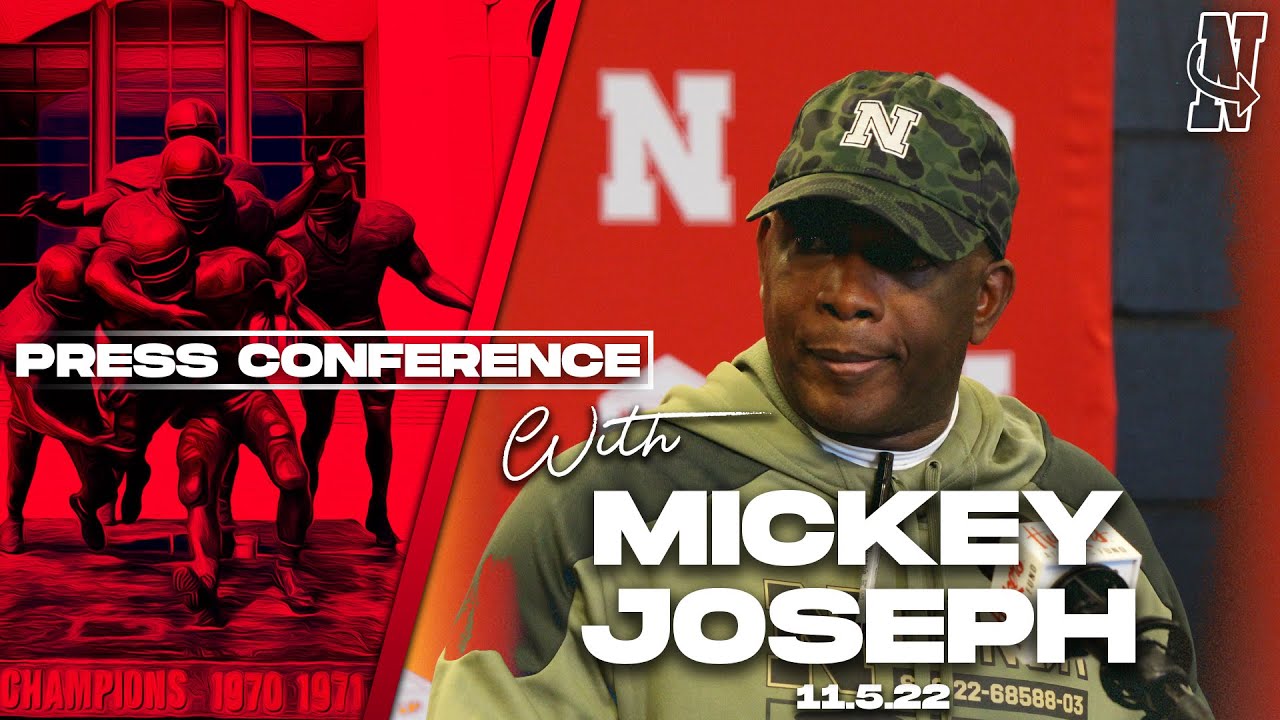 Nebraska Football: Mickey Joseph discusses tough Minnesota loss - YouTube