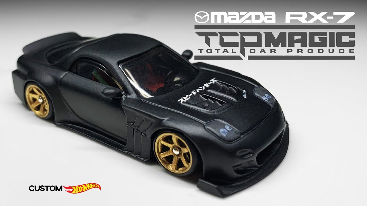 Mazda RX-7 TCP MAGIC Bodykit Hot Wheels Custom - YouTube