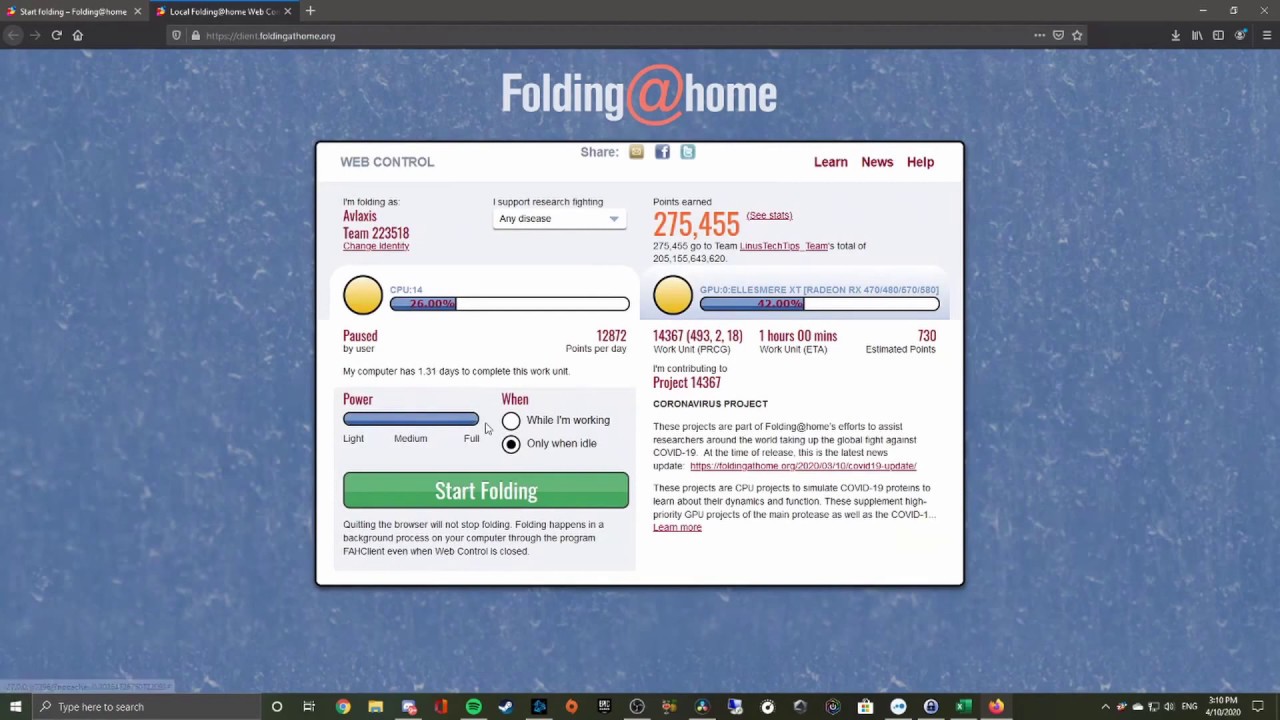 Easy Setup Folding At Home - YouTube