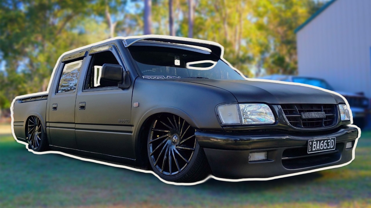 Antony’s Airbagged Holden Rodeo: A Daily Driven Minitruck - YouTube