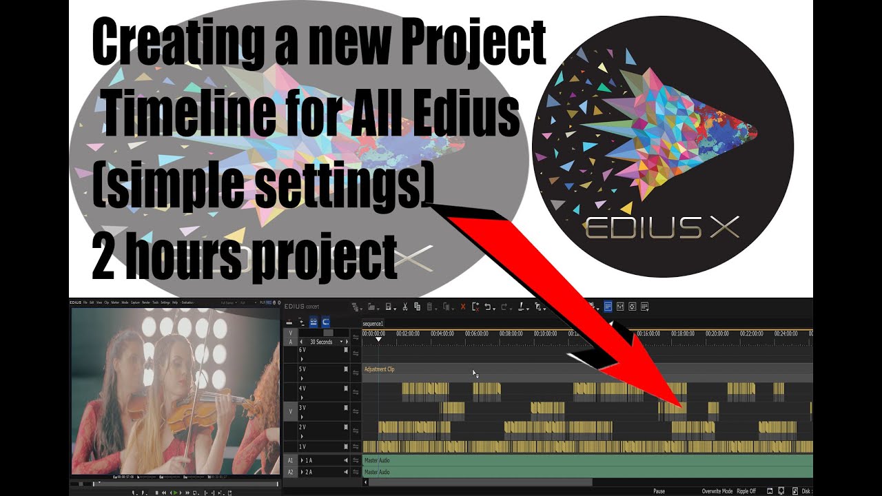 Edius Timeline simple settings for All Edius 7 8 9 - YouTube