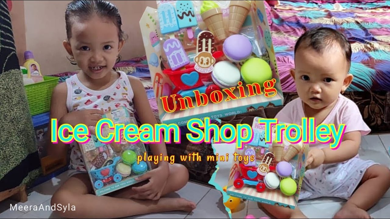 UNBOXING MAINAN ANAK ICE CREAM - KIDS PLAYING WITH MINI TOYS ICE CREAM ...