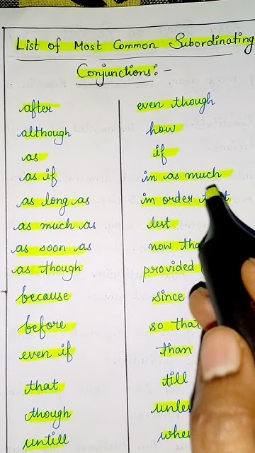 List of Most Common Subordinating Conjunctions | Conjunctions | Let's learn English #english ...
