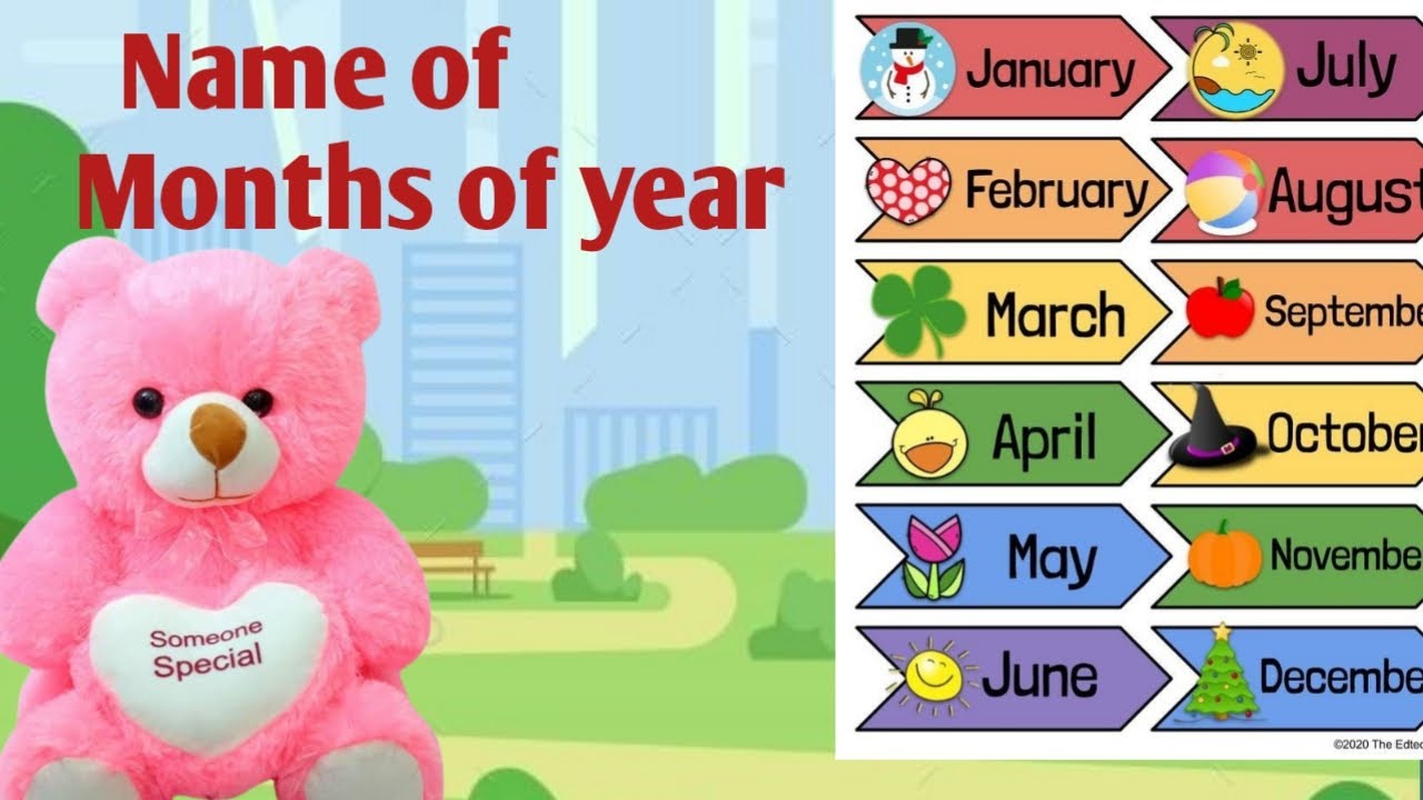 Name of months in the year/name of months/learning for kids* - YouTube