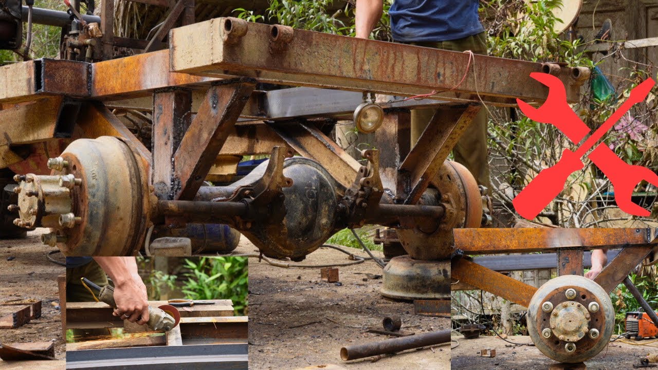 Power Tiller Single to Double Wheel Conversion | Part 3: Frame ...