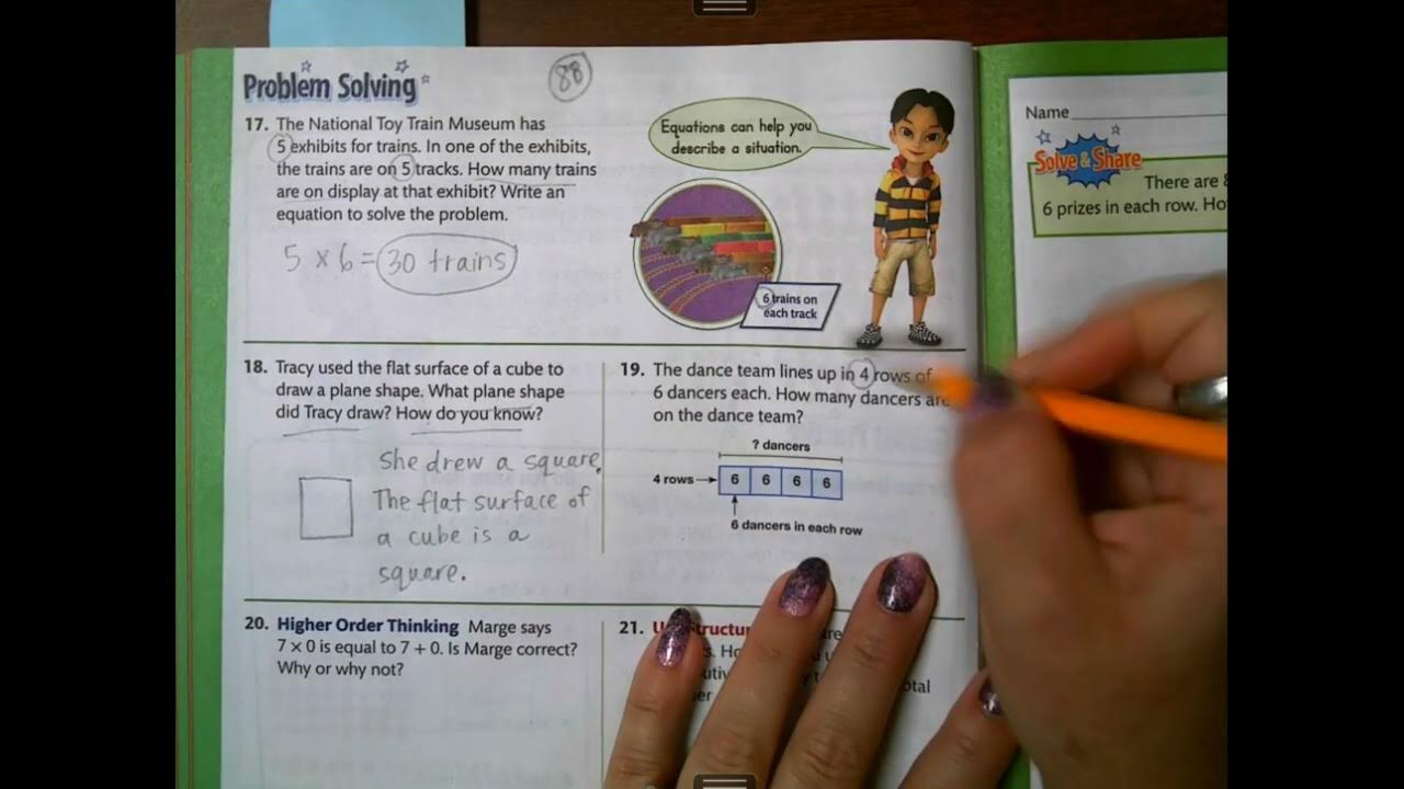 Page 88 Problem Solving 3rd Grade enVision Math Topic 3 Lesson 3 - YouTube
