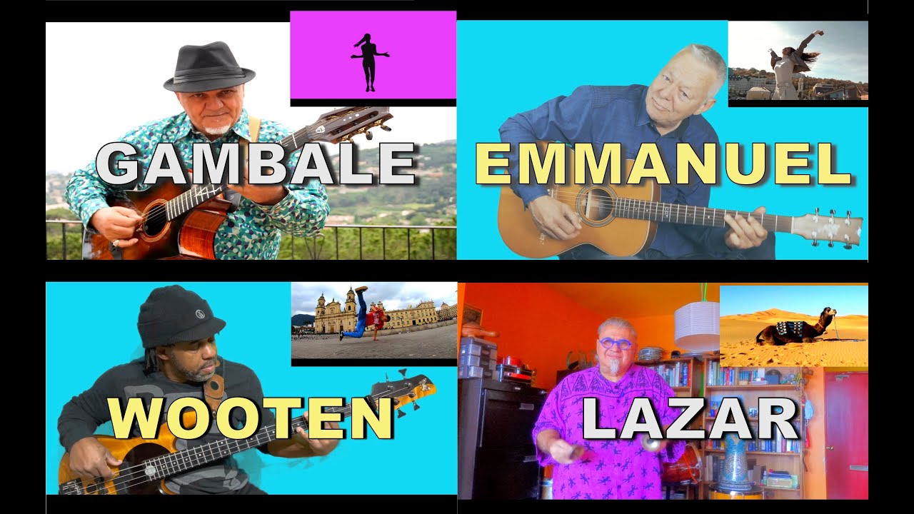 FRANK GAMBALE - TOMMY EMMANUEL - VICTOR WOOTEN - RICK LAZAR. "HAPPINESS ...