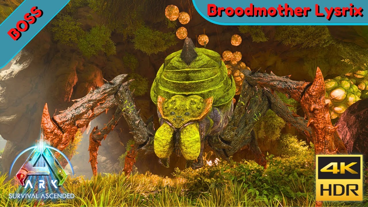 ARK Survival Ascended : Broodmother Lysrix (BOSS) - YouTube
