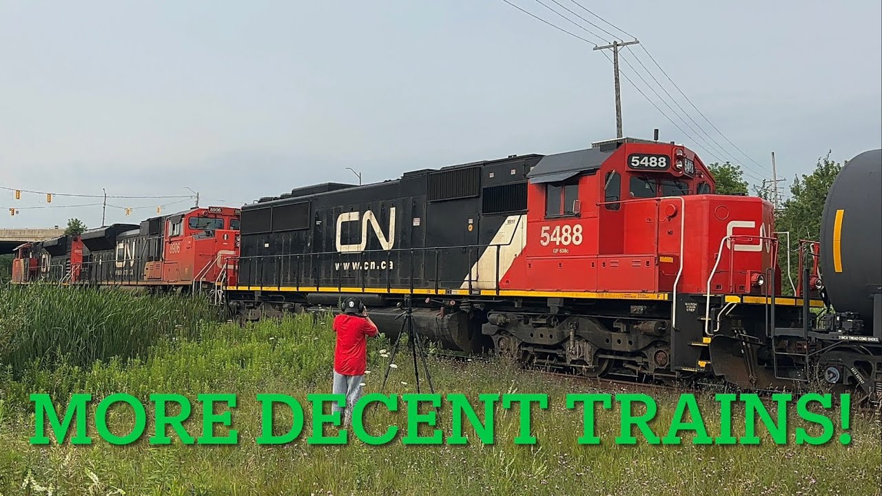(Two SD70ACEs On B730, CN 5488, Fire Fighting Equipment, And More ...