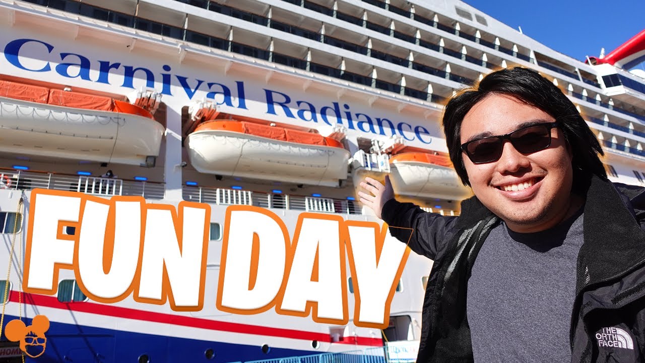 FUN Day At Sea Eating Guy's Burgers & Big Chicken (Carnival Radiance ...