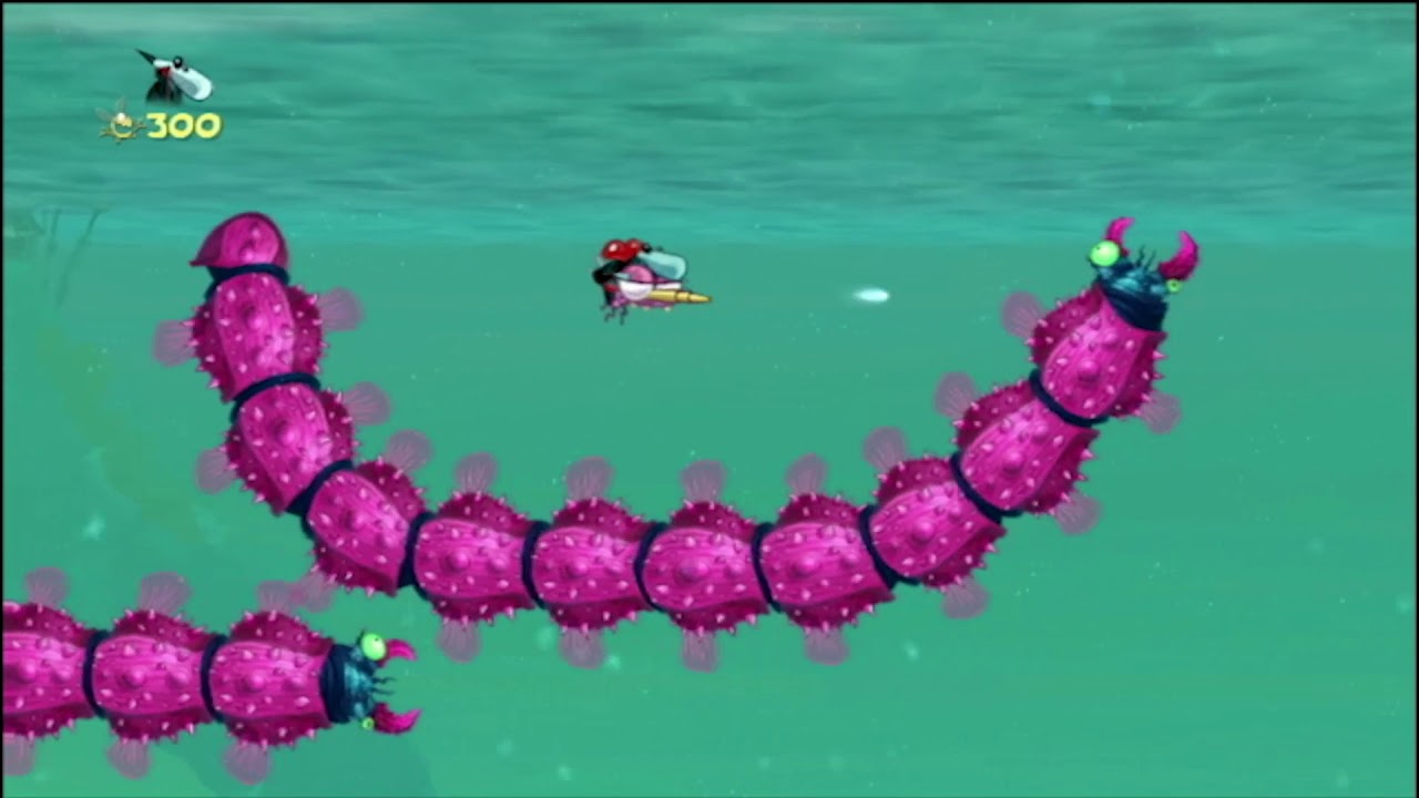 Rayman Origins Boss # 6: The Pair of Eels - YouTube