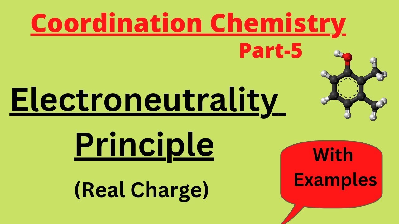 Electroneutrality Principle | Coordination Chemistry Part - 5 | CSIR ...