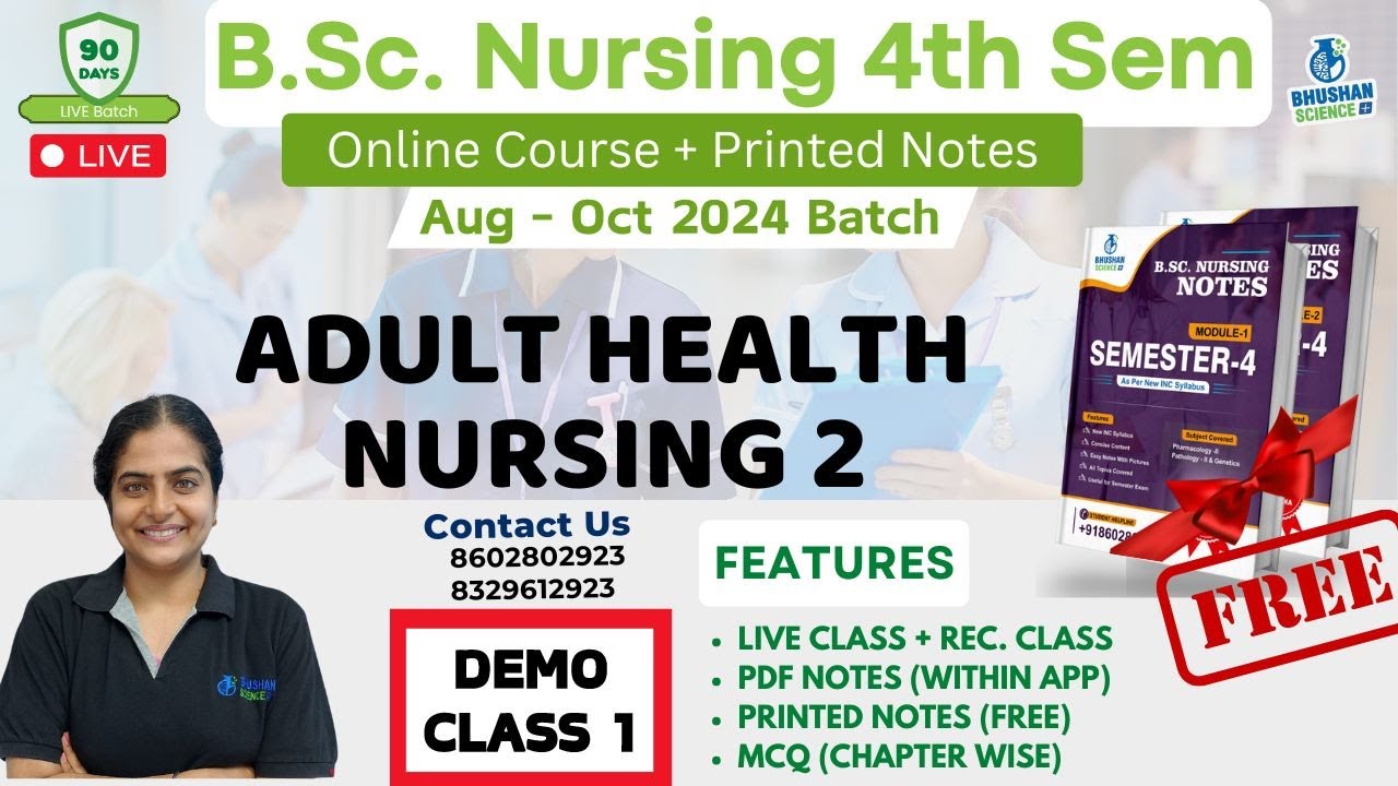 DEMO CLASS 1 | bsc nursing 4th semester | Adult Health Nursing 2 | BSc ...