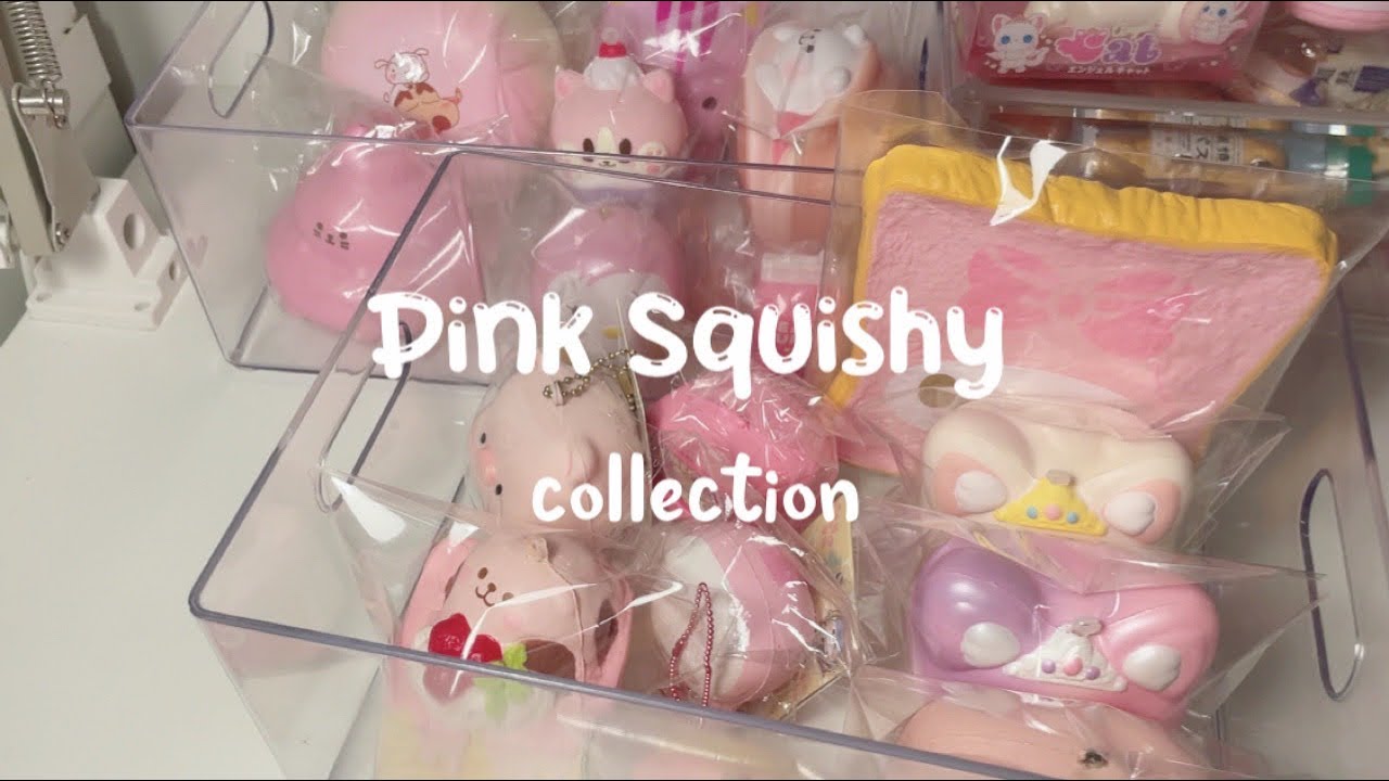 Review pink squishy | คอลเลคชั่นสกุชชี่สีชมพู 💖🍧🩰💒 - YouTube