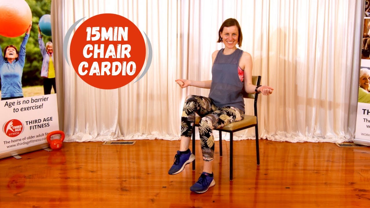 15min Chair Seated Cardio Body Workout for Older Adults & Seniors (low ...