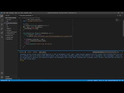 Dart Async - Reading JSON data - YouTube