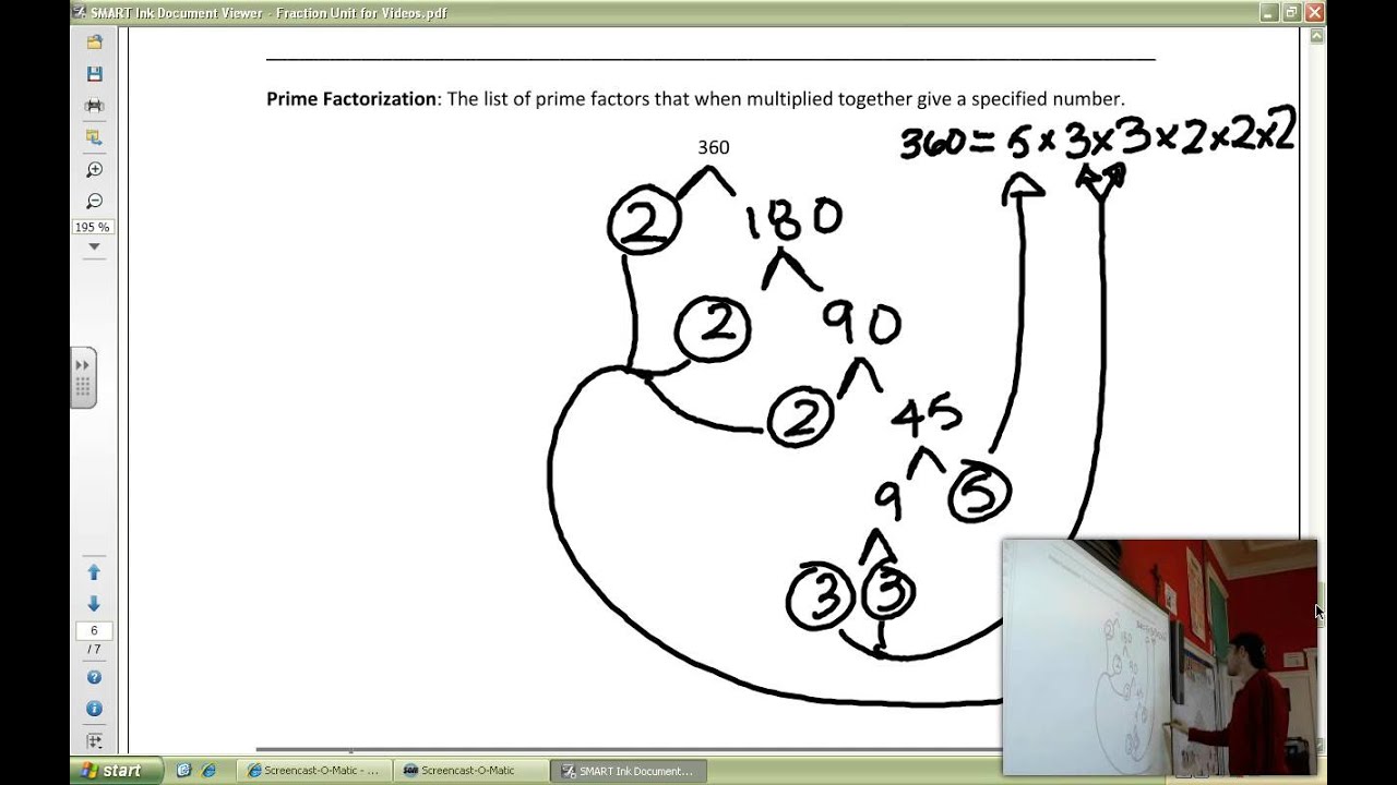 Fraction Unit Lesson 3 - Prime Factorization, GCF, LCM - YouTube