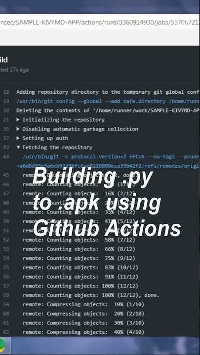 Converting Python App to Android apk #shorts | .py to .apk using Github Actions buildozer # ...