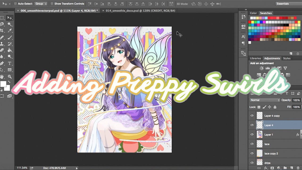 How To Add Preppy Swirls/Beams - YouTube