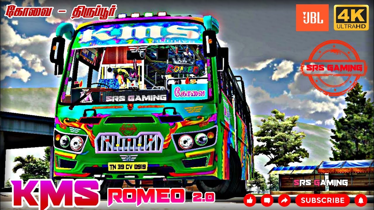 KMS ROMEO 2.0 HD LIVERY KHASHA BUS MOD @srs_gaming_channel - YouTube